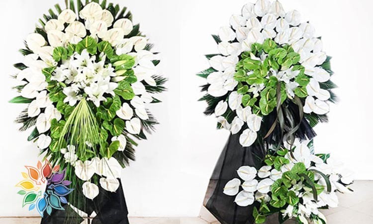 خرید تاج گل ترحیم - انتخاب پایه تاج گل - مارال گل