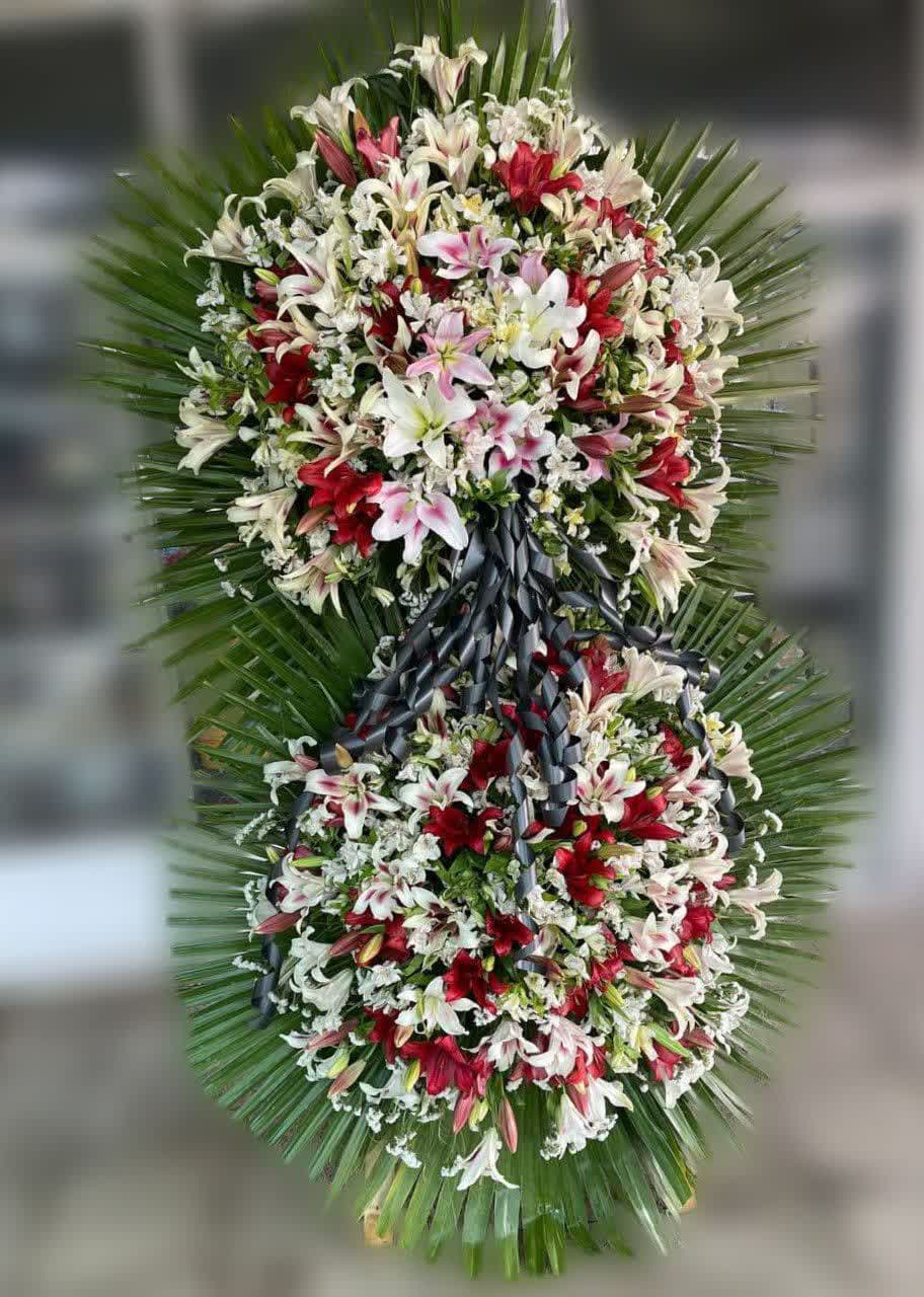 تاج گل ترحیم ۲طبقه کد 2067 - مارال گل